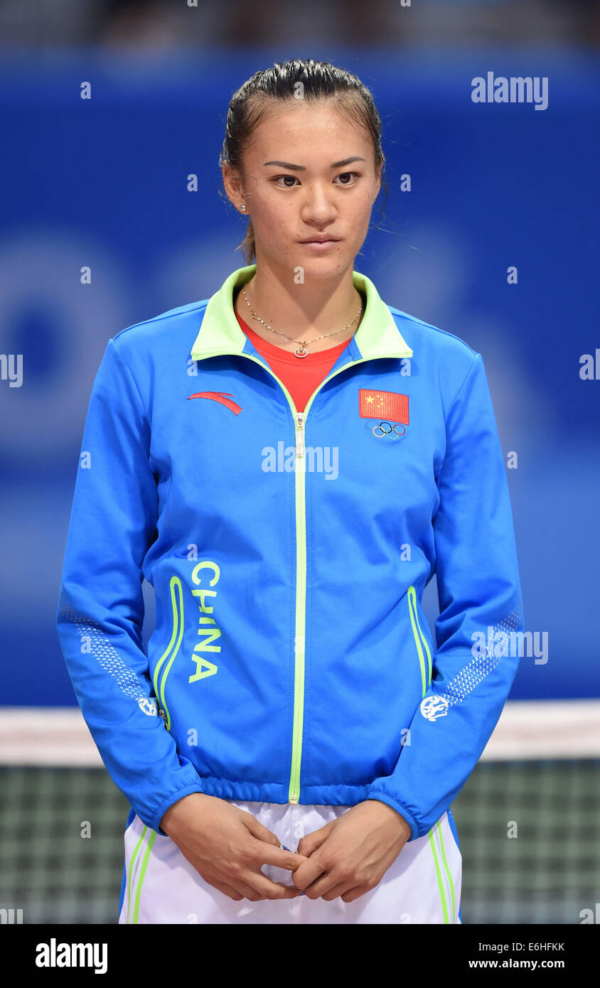 Nanjing, China's Jiangsu Province. 24th Aug, 2014. Gold medalist Xu ...