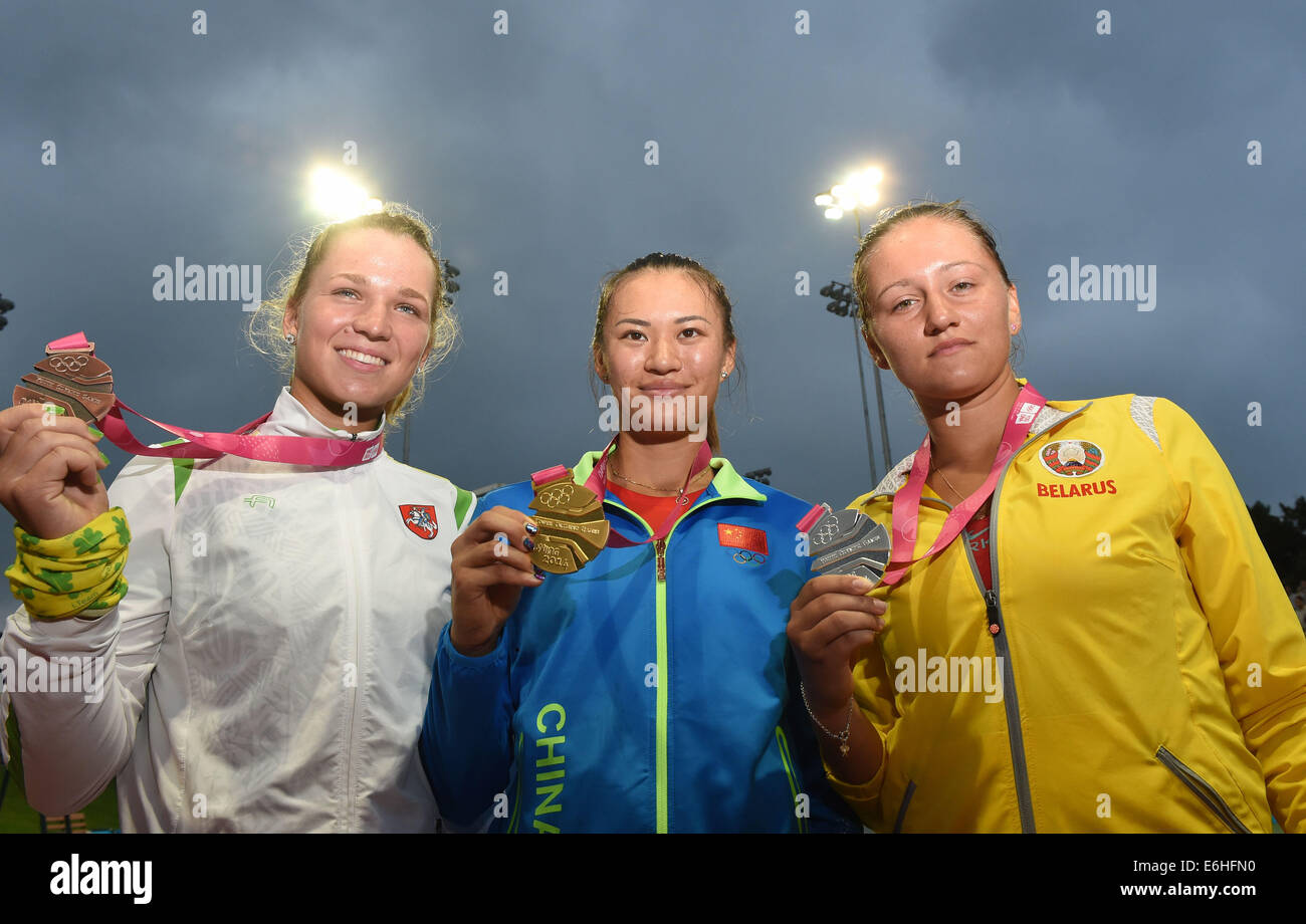 Nanjing, China's Jiangsu Province. 24th Aug, 2014. Gold medalist Xu ...