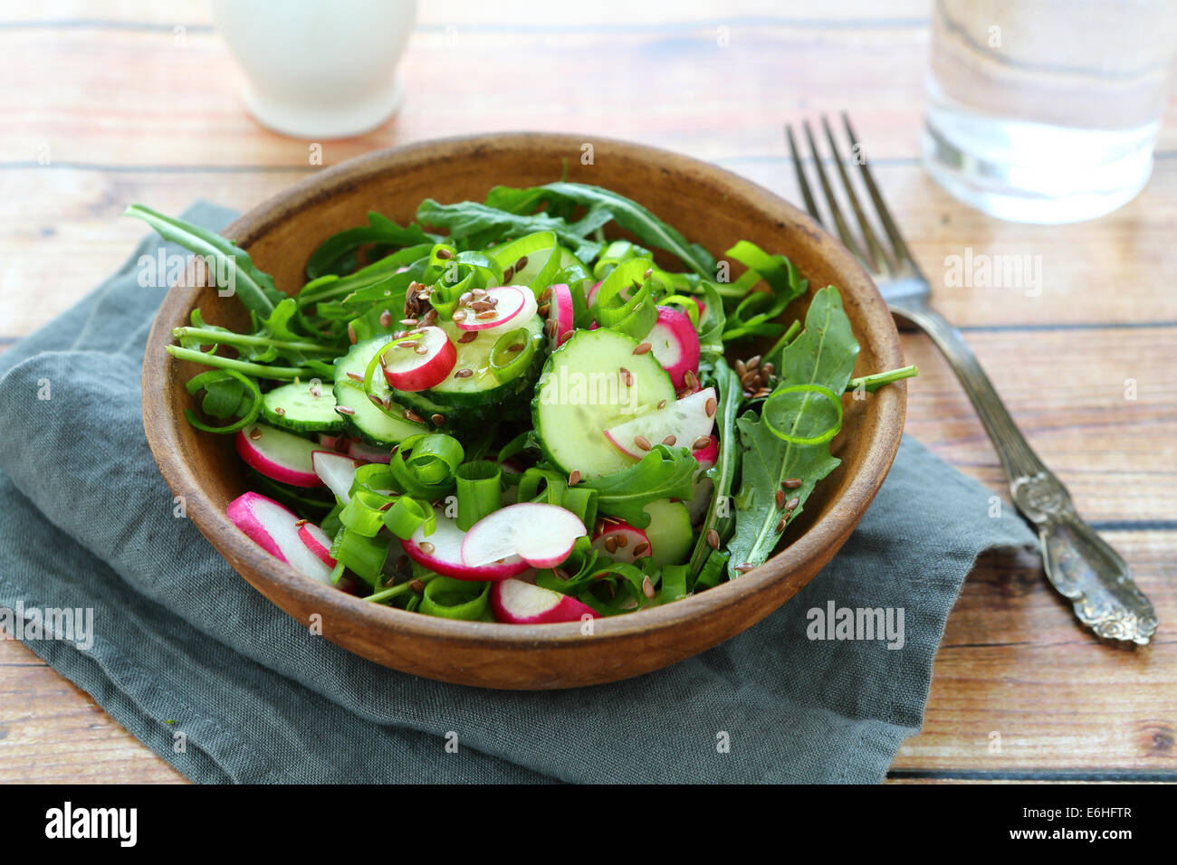 Appetizing salad in a bowl, food closeup Stock Photo - Alamy