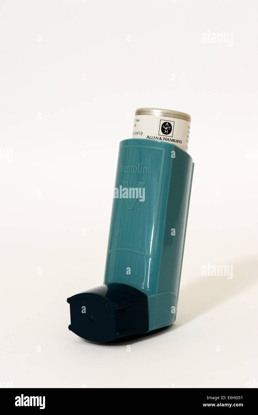 Ventolin evohaler as used by asthma sufferers Stock Photo - Alamy