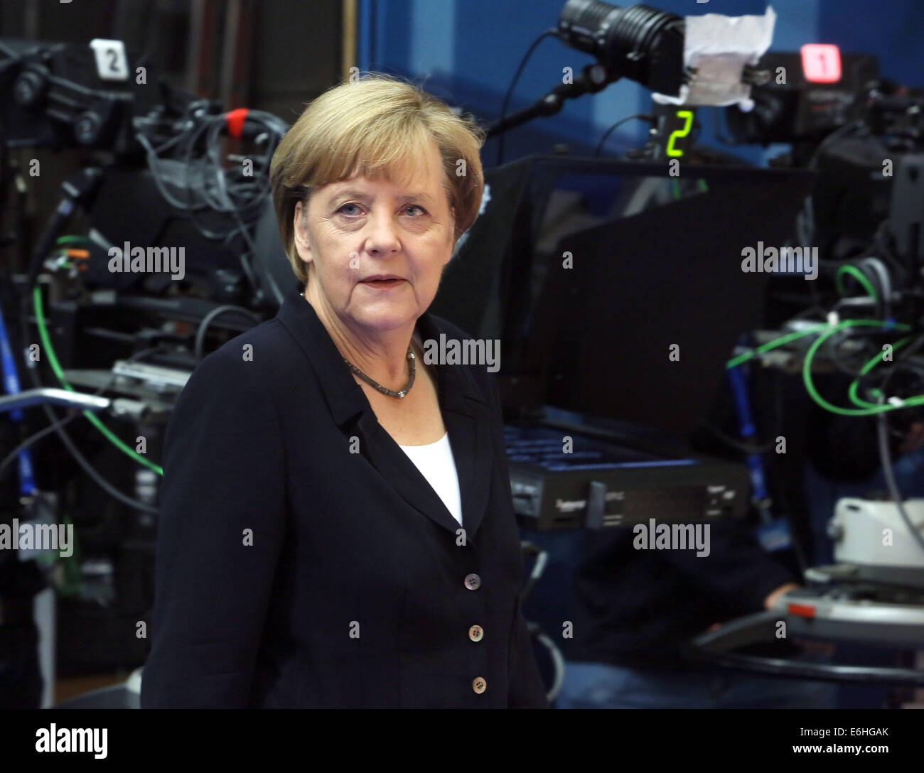 Berlin, Germany. 24th Aug, 2014. German Chancellor Angela Merkel (CDU ...