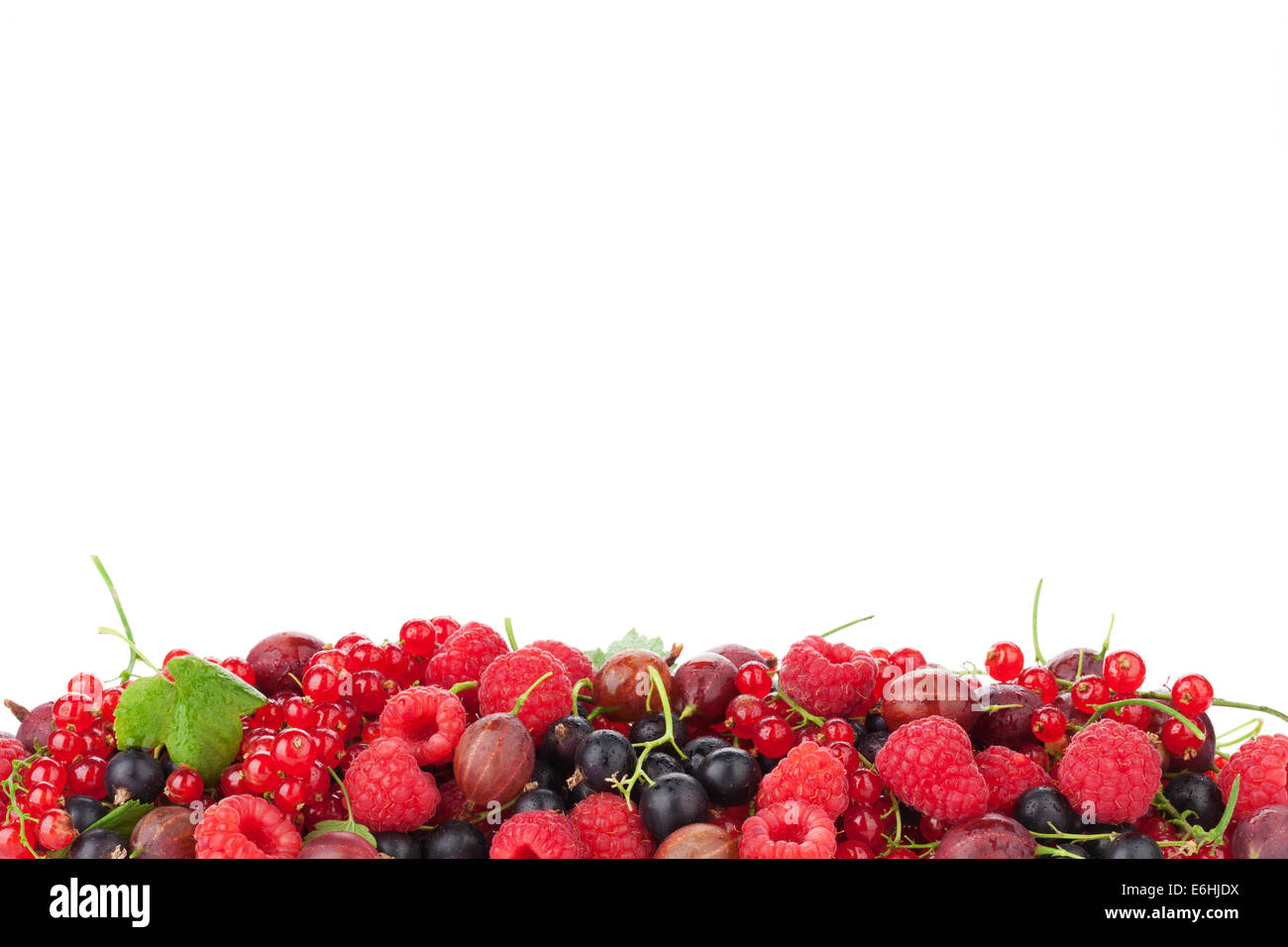 Fresh ripe berries. Isolated on white background with copy space Stock ...