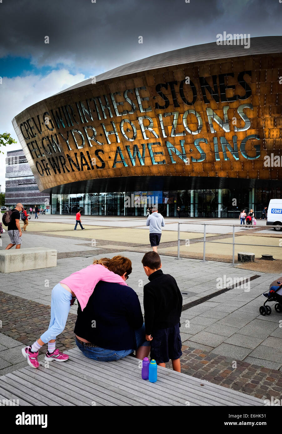 The Cardiff Millenium building in Cardiff Bay Stock Photo - Alamy