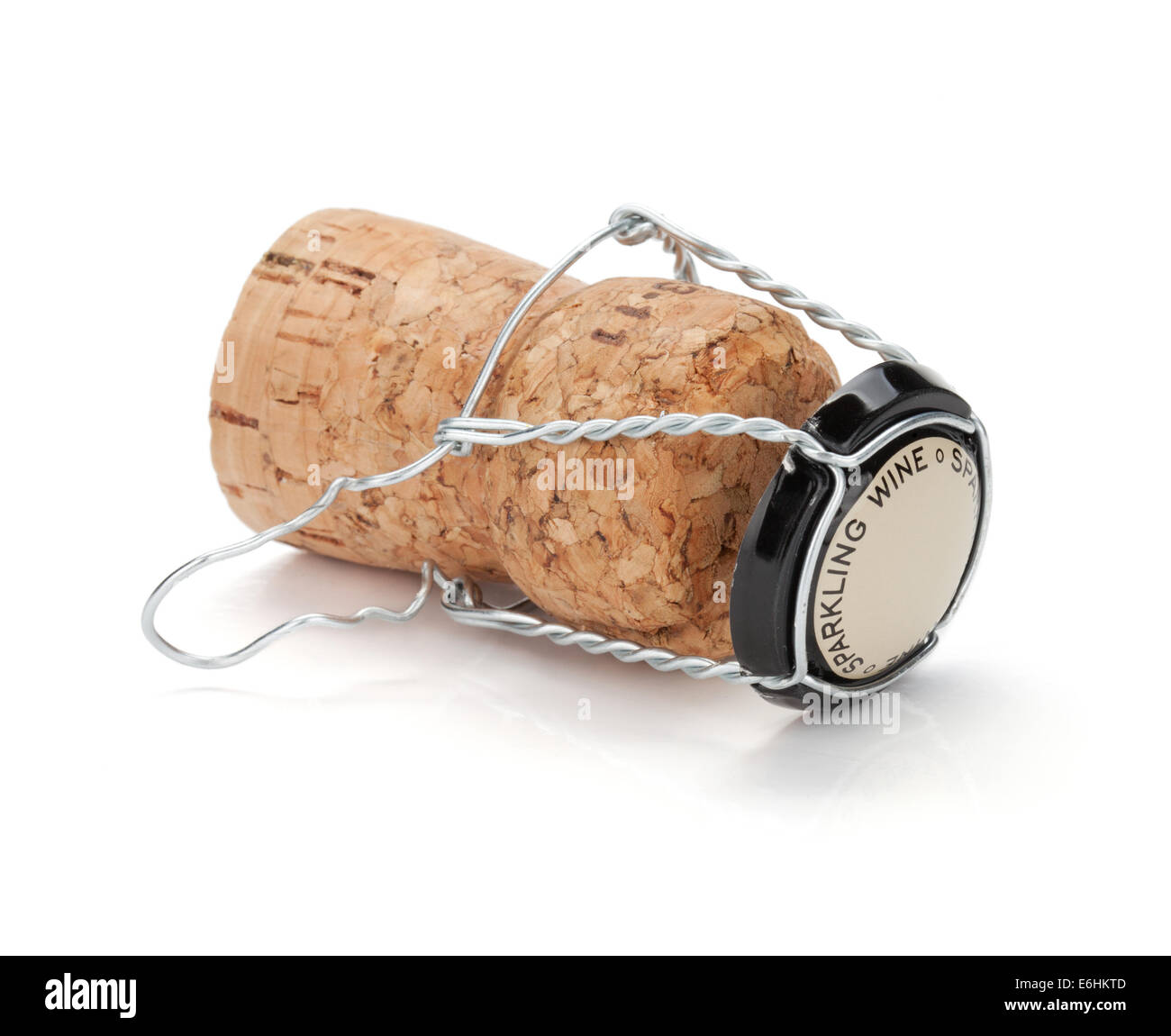 Champagne cork. Isolated on white background Stock Photo - Alamy
