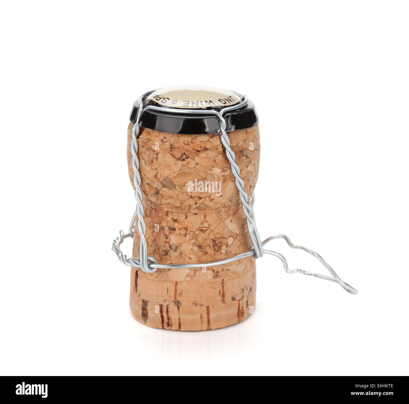 Champagne cork. Isolated on white background Stock Photo - Alamy