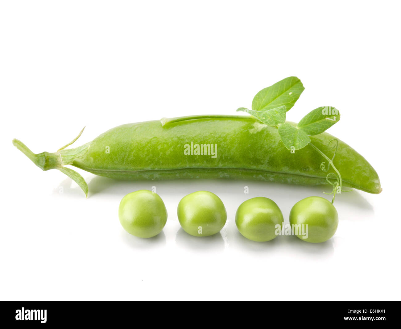 Ripe pea vegetable. Isolated on white background Stock Photo - Alamy
