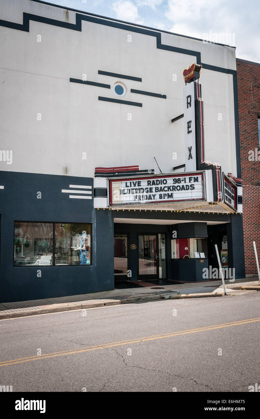 Rex Theater, 113 East Grayson Street, Galax, Virginia Stock Photo - Alamy