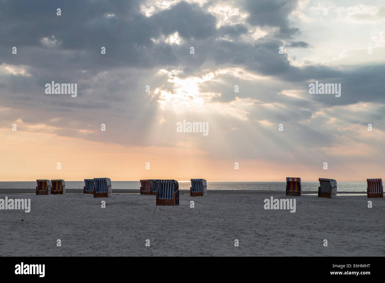 Roofed wicker beach chair on the beach hi-res stock photography and ...