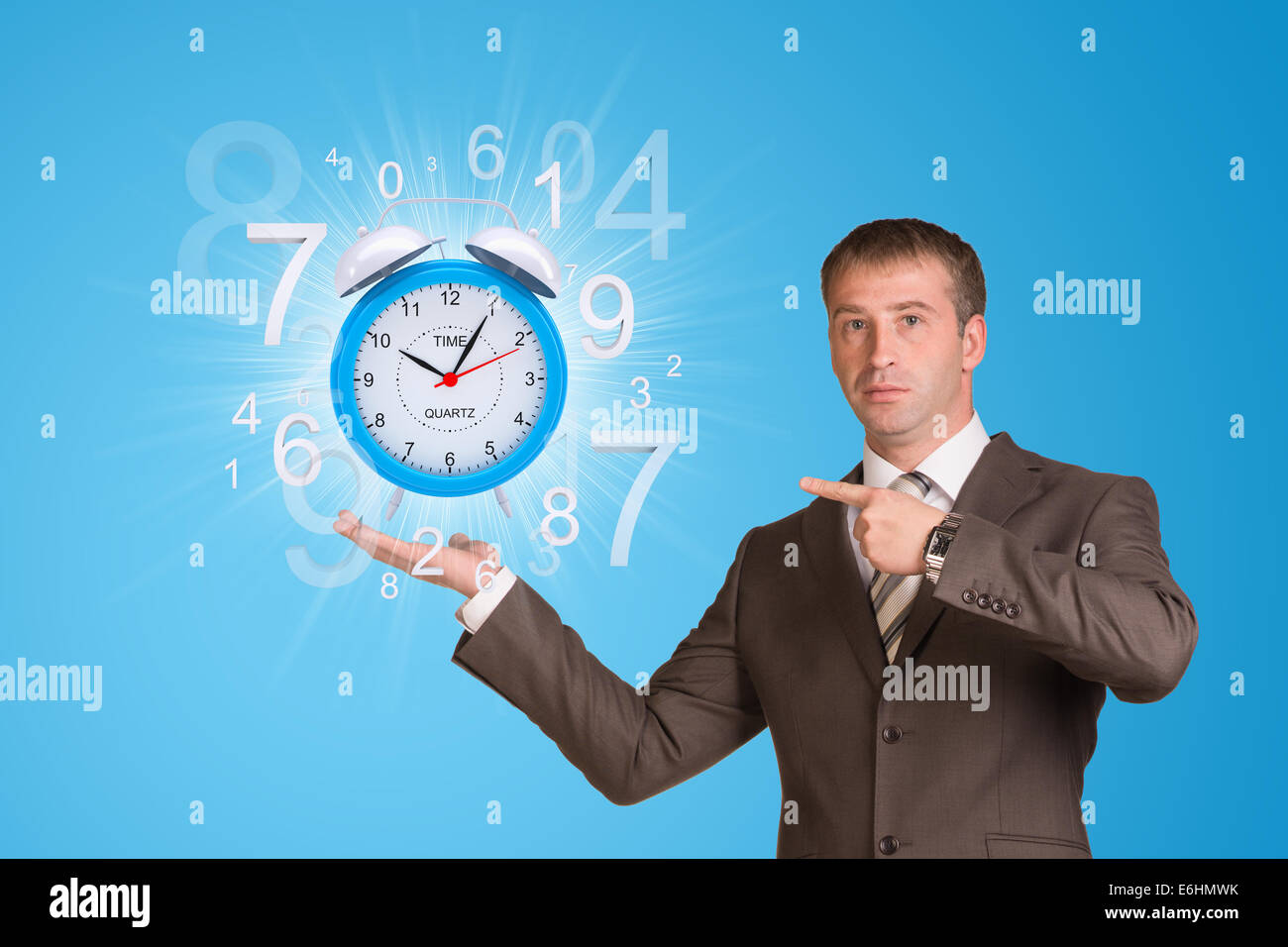 Illustration businessman pointing finger hi-res stock photography and ...