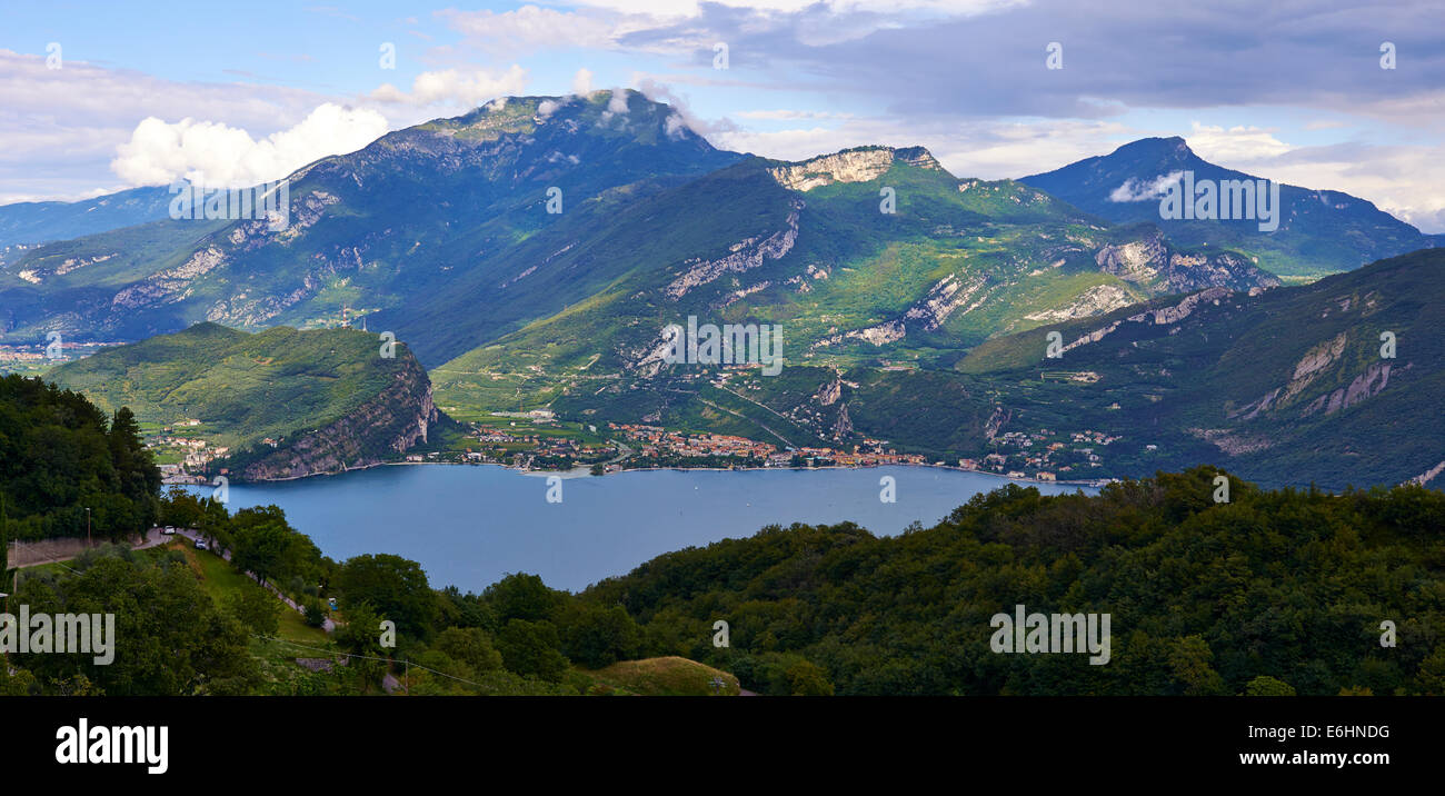Lake Garda Lago di Garda, Riva di Garda and Torbole - Nago view from ...