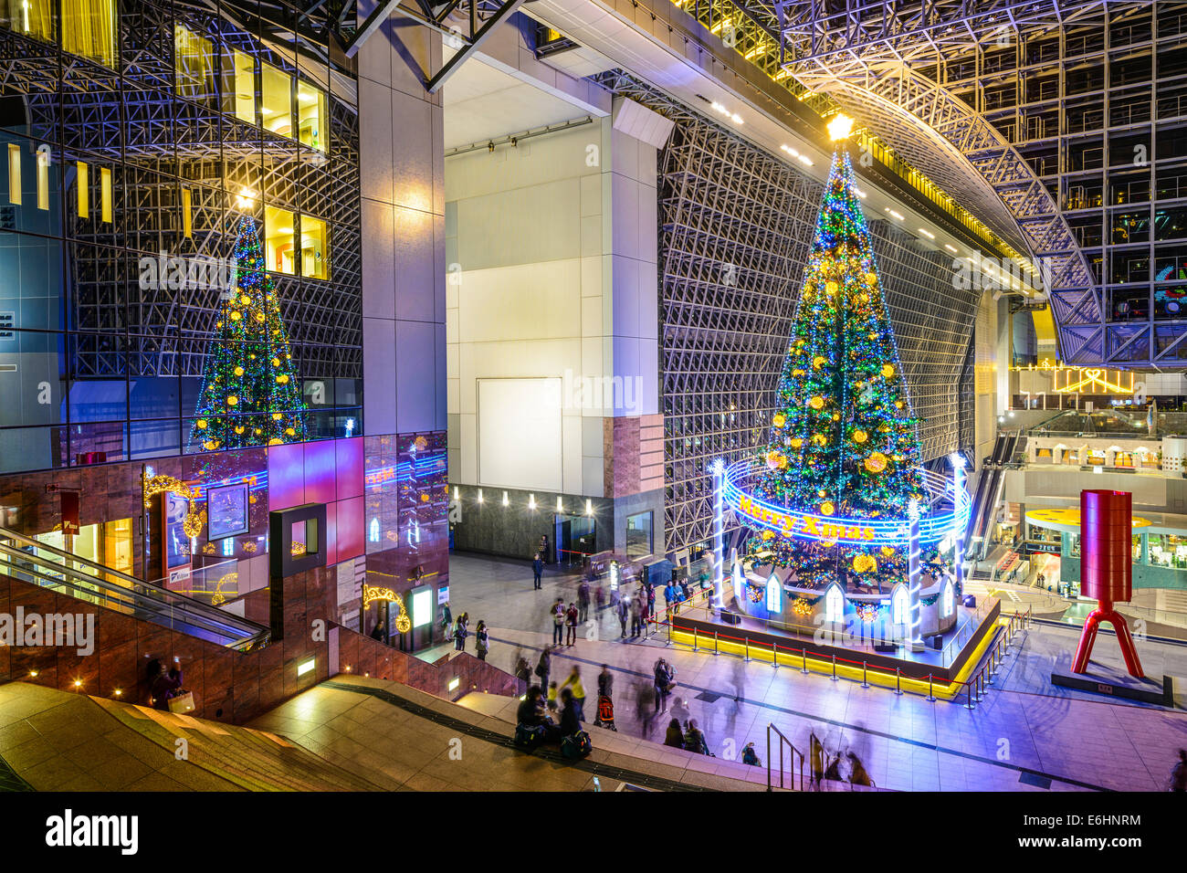 KYOTO - NOVEMBER 21: Christmas tree at Kyoto Station November 21, 2012 ...