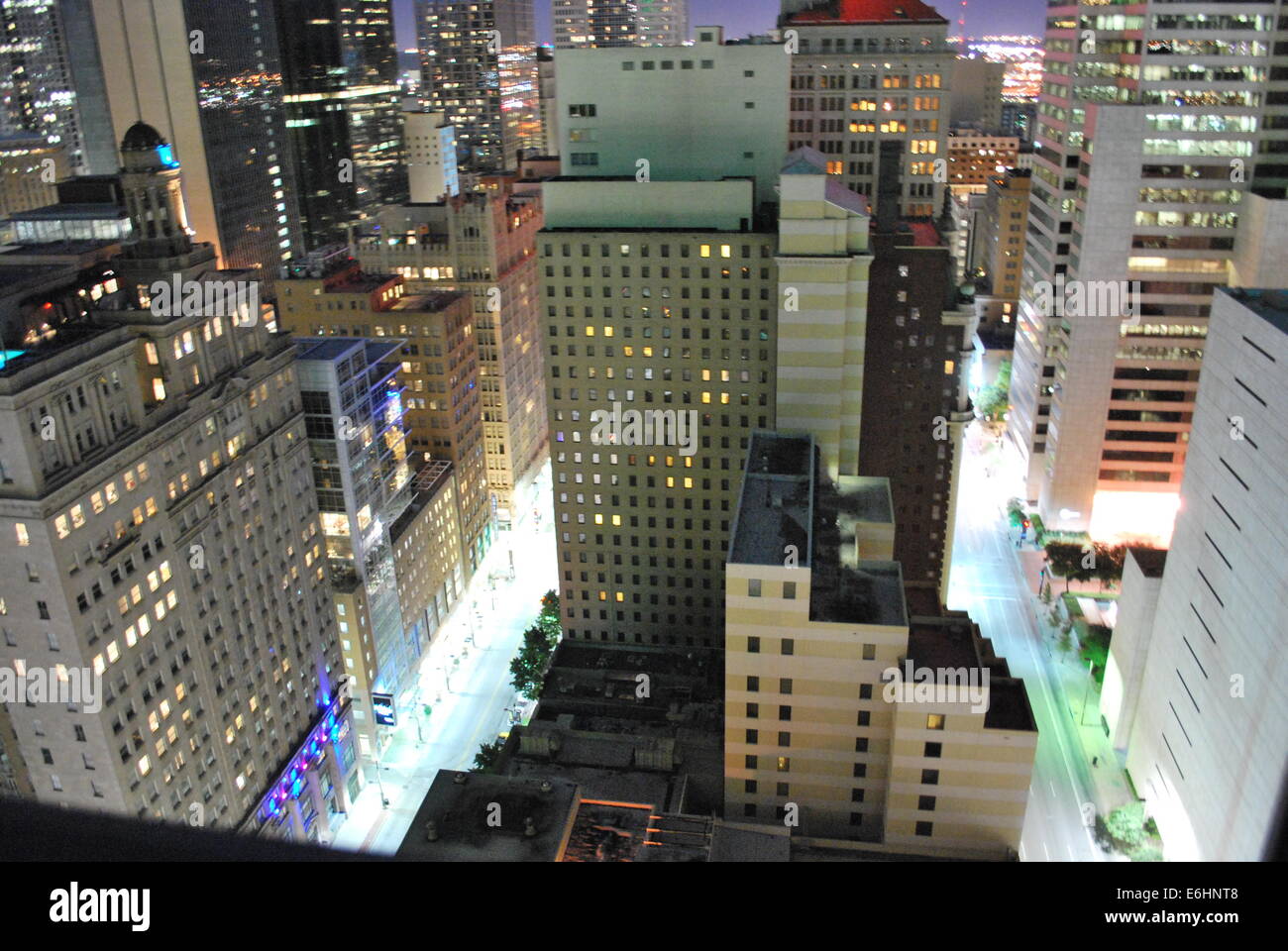 Dallas, TX skyline at night Stock Photo - Alamy