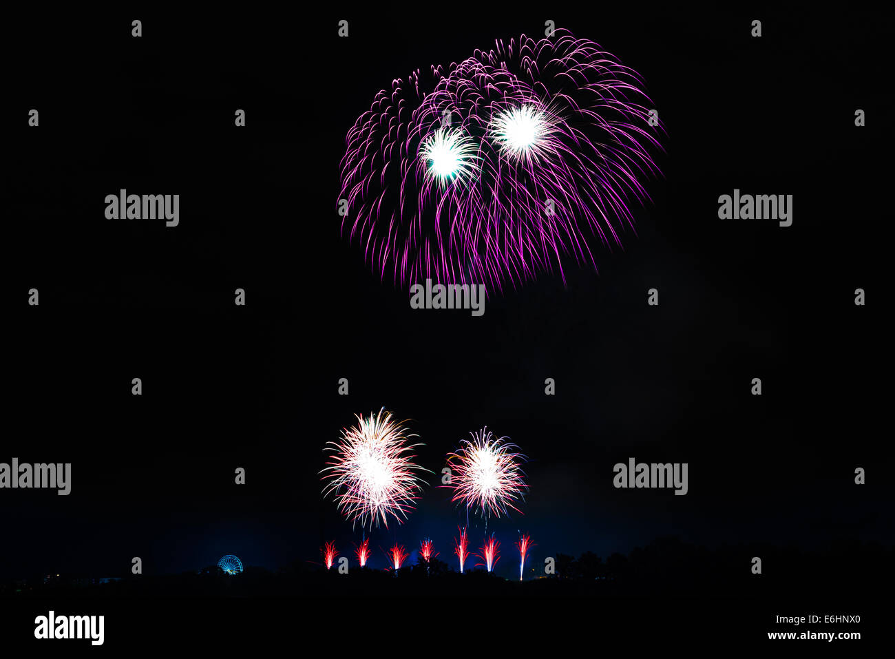 Beautiful colorful fireworks Stock Photo - Alamy