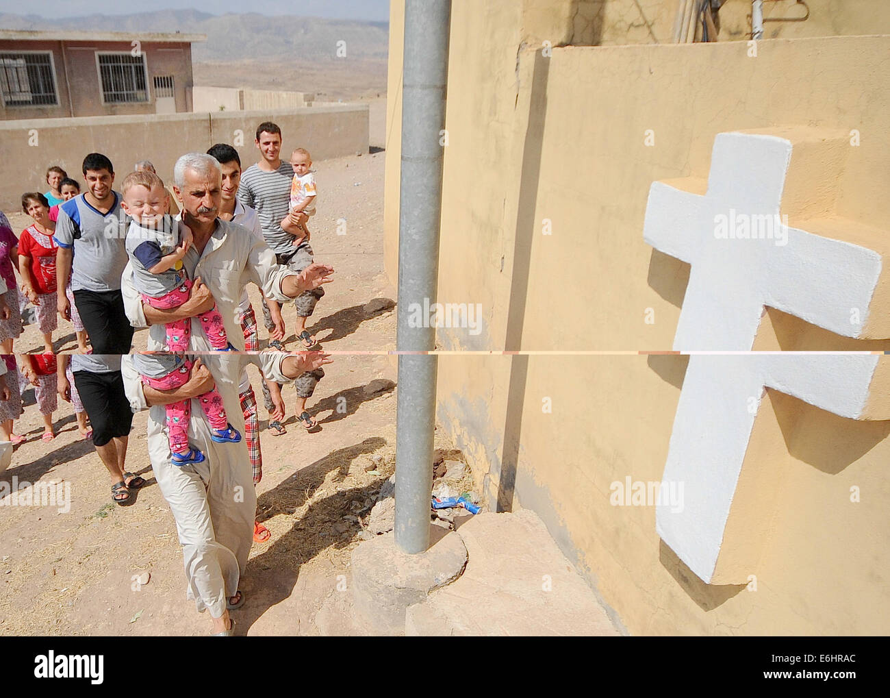 Merga Souva, Iraq. 24th Aug, 2014. Christian refugees from Mosul find a ...