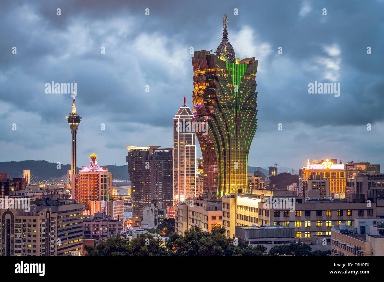 Macau, China city skyline Stock Photo - Alamy