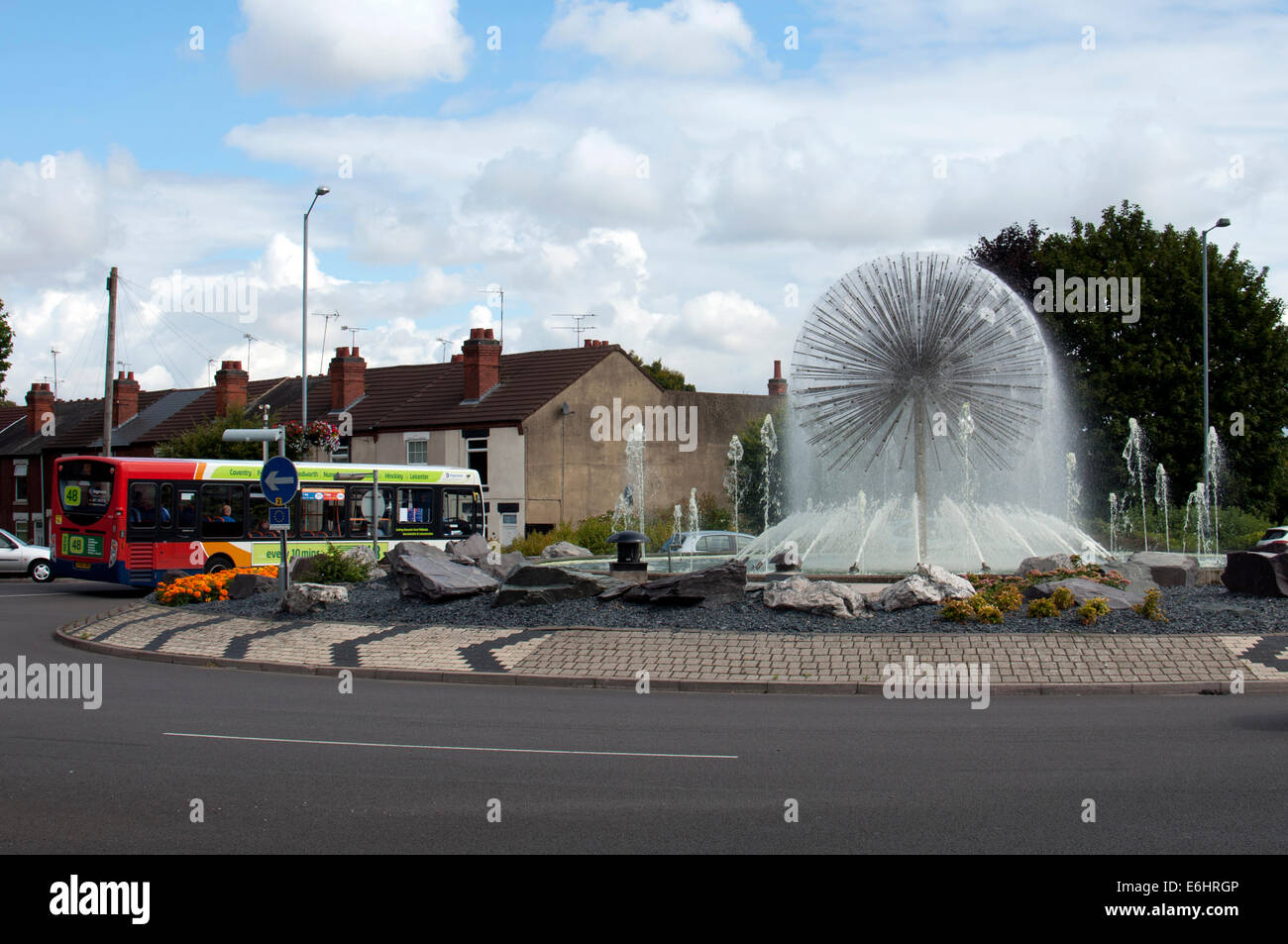 The Dandelion Fountain, Nuneaton, Warwickshire, England, UK Stock Photo ...