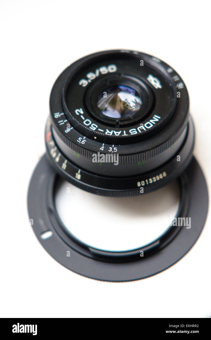 old manual lens for vintage cameras Stock Photo - Alamy