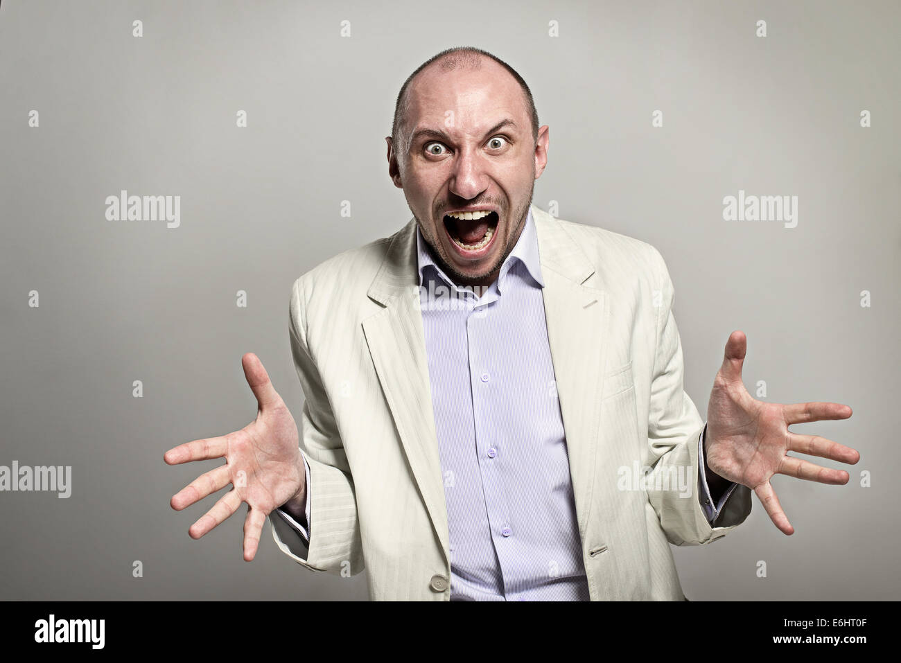 Angry boss shout loudly Stock Photo - Alamy