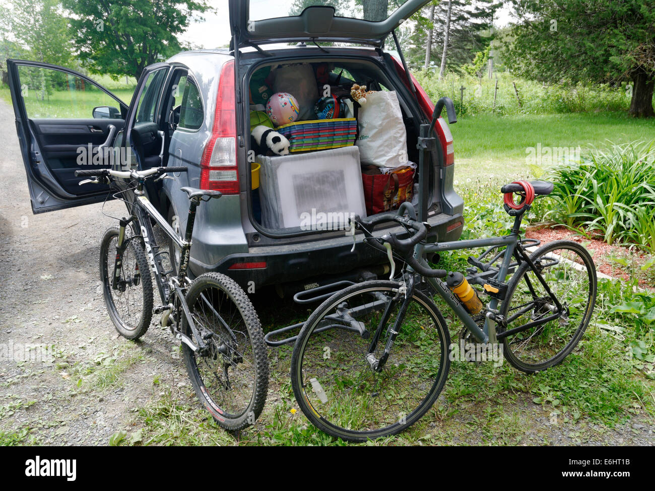 A very full car on house moving day Stock Photo - Alamy