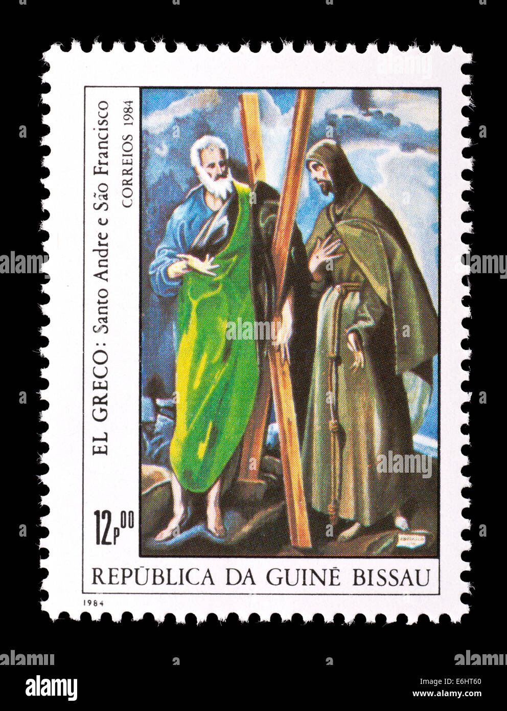 Postage stamp from Guinea-Bissau depicting the El Greco painting ...