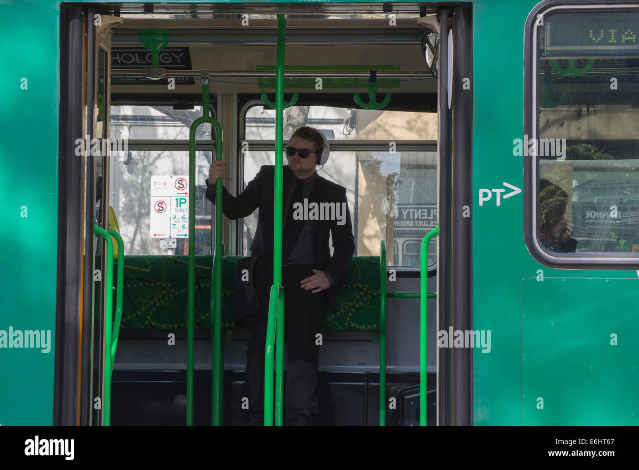 Open tram door hi-res stock photography and images - Alamy