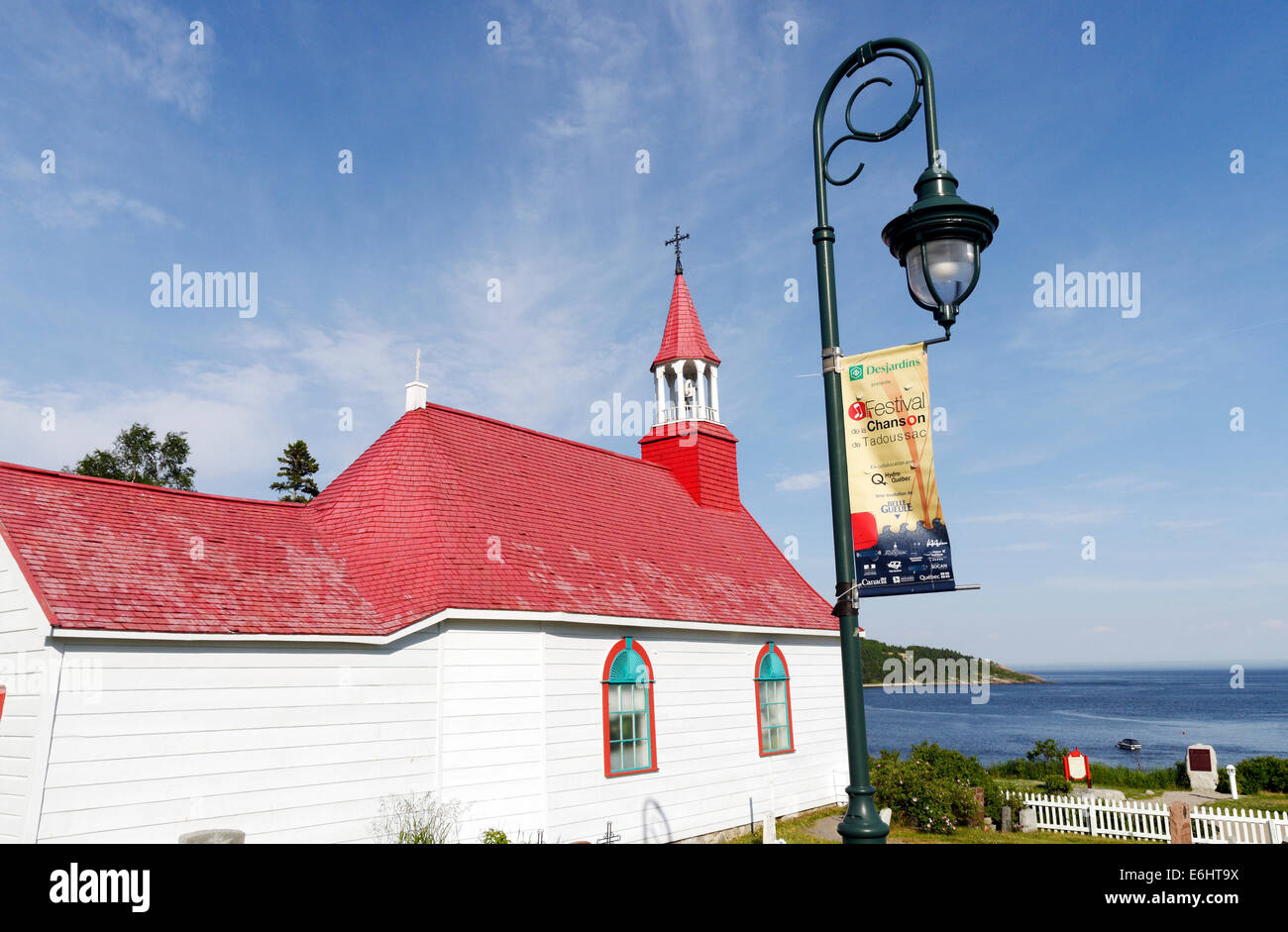 A small quaint church in Tadoussac, Quebec, Canada Stock Photo - Alamy