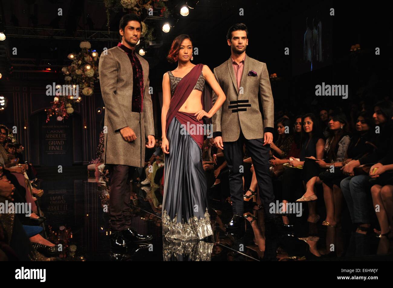 Mumbai, India. 24th Aug, 2014. Models display the creations of designer ...