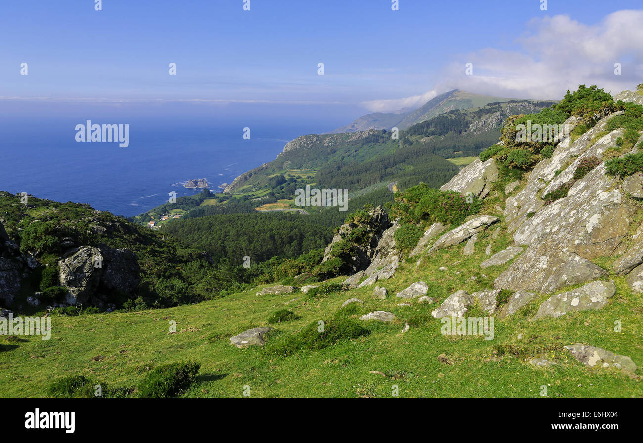 Beautiful coastal landscape near Cedeira, Galicia, Spain. This region ...