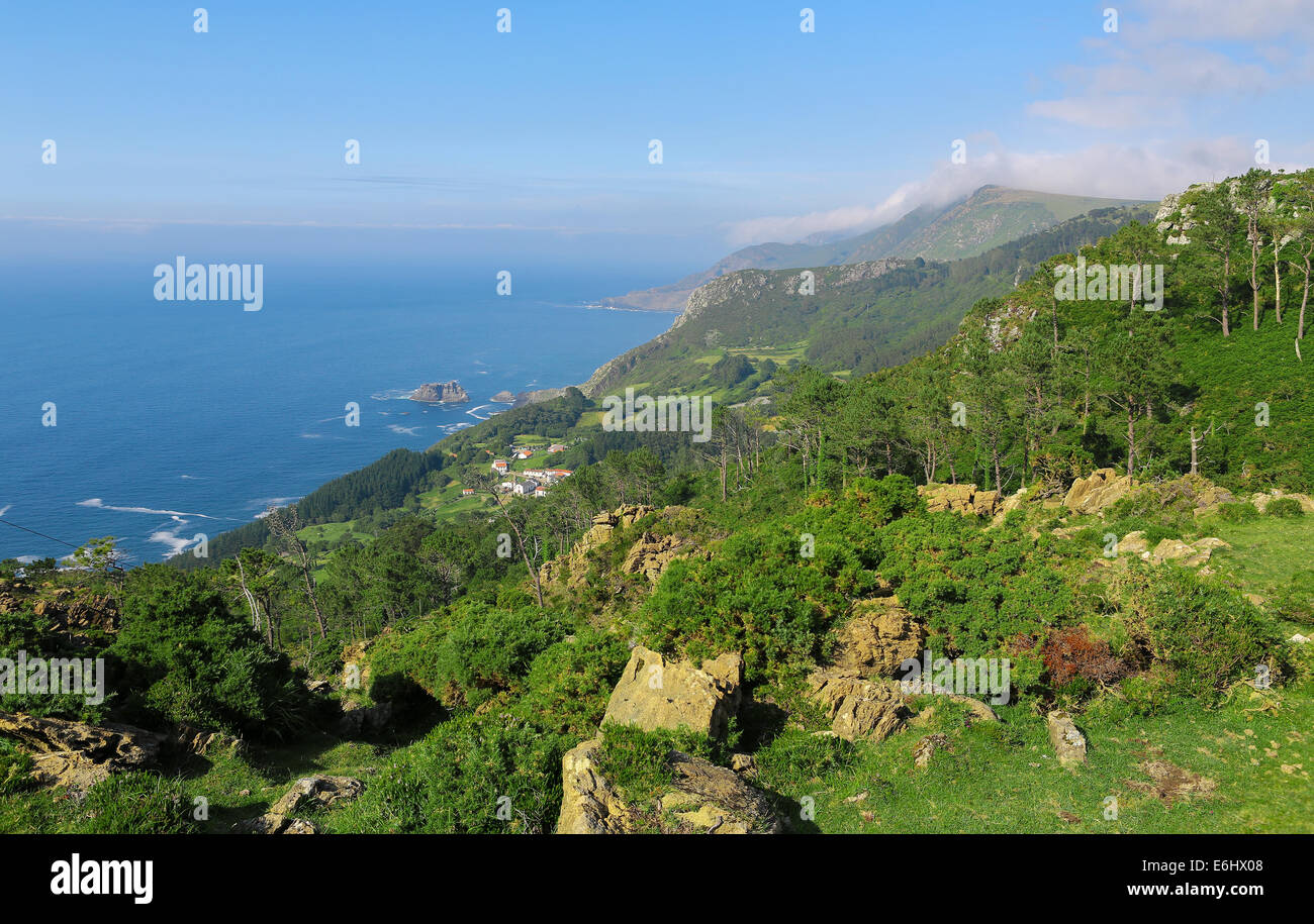 Beautiful coastal landscape near Cedeira, Galicia, Spain. This region ...