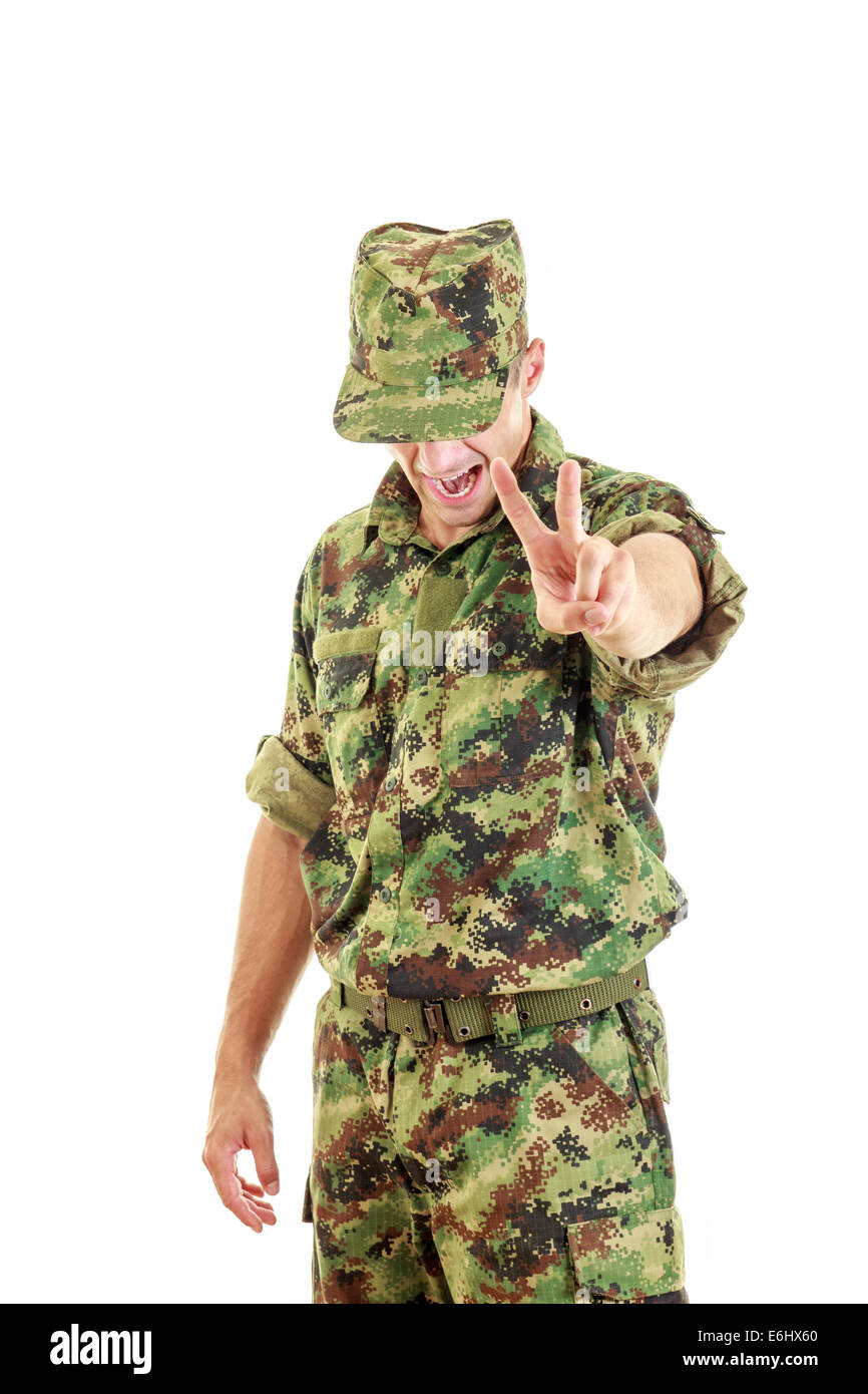 Angry soldier face hi-res stock photography and images - Alamy