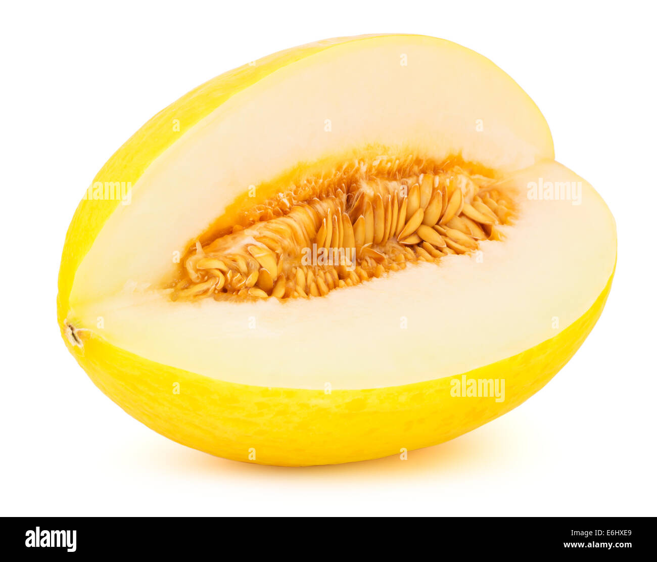 Yellow melon on a white background, isolated Stock Photo - Alamy