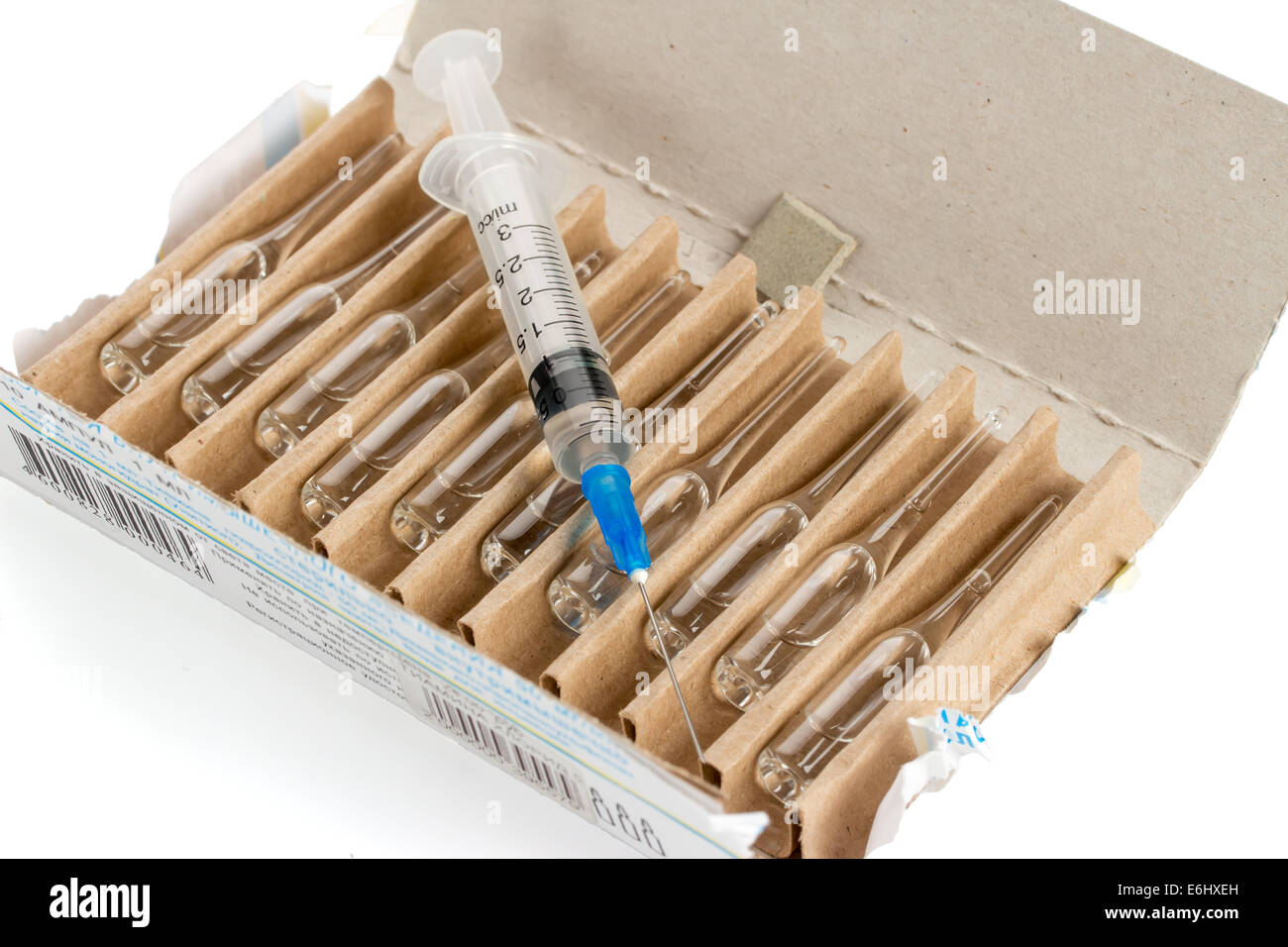 Medical vials for injection with a syringe, isolate Stock Photo - Alamy