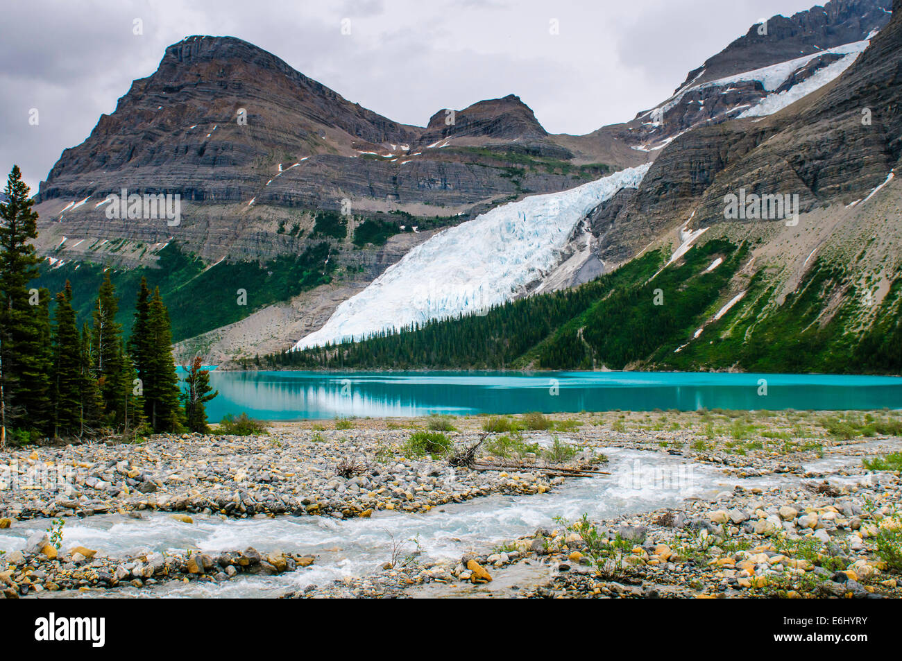 Scenic mountain hiking views, Berg Lake Trail, Mount Robson Provincial ...