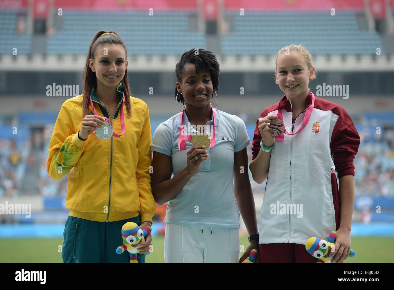 Nanjing, China's Jiangsu Province. 25th Aug, 2014. Gold medalist Yanis ...
