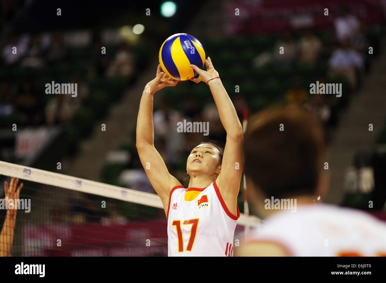 Ariake Coliseum, Tokyo, Japan. 24th Aug, 2014. Wang Na (CHN), AUGUST 24 ...