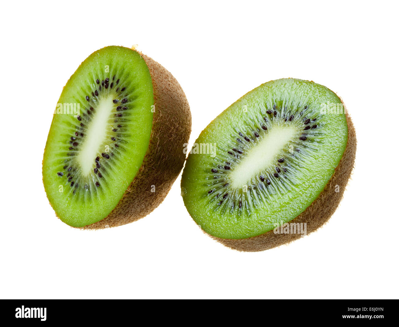 Kiwi cut into two Stock Photo - Alamy