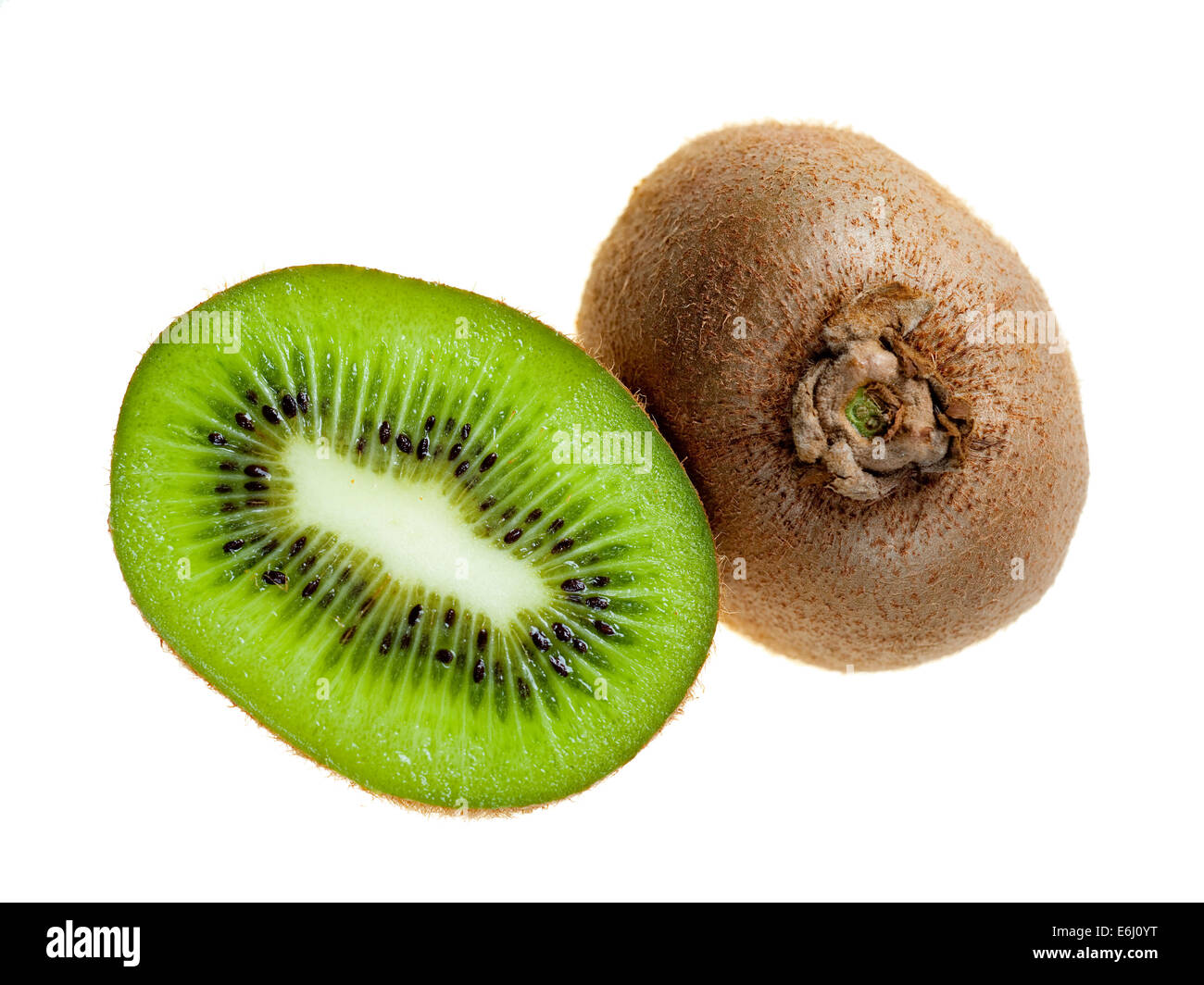 Kiwi cut into two Stock Photo - Alamy