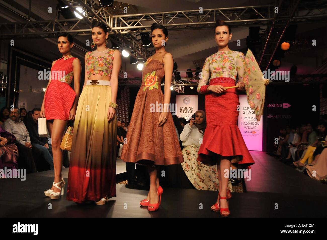 Mumbai, India. 24th Aug, 2014. Models display creations of designer ...
