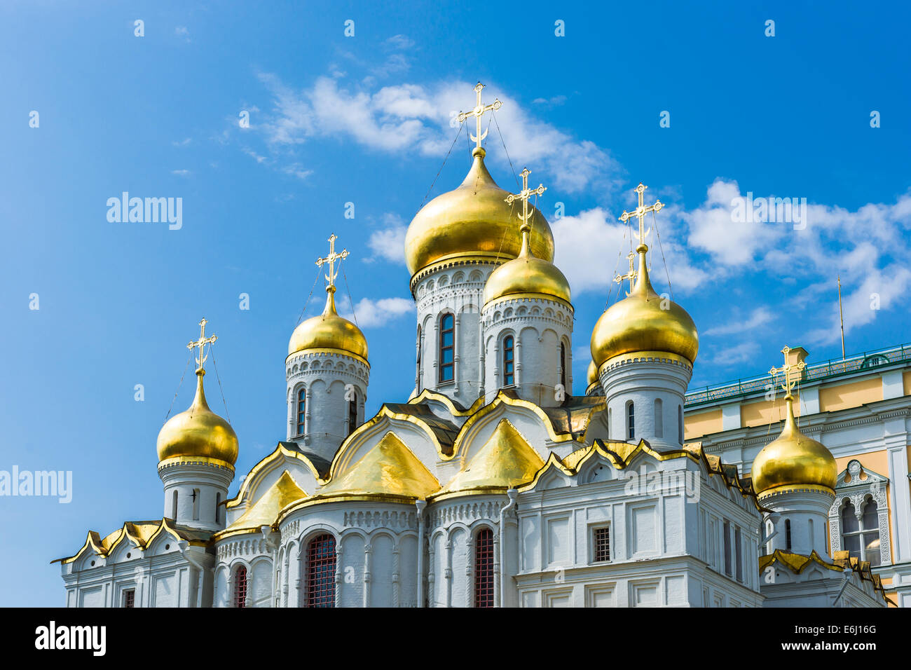 Moscow Kremlin Tour - 46. Golden domes of the Annunciation cathedral of ...