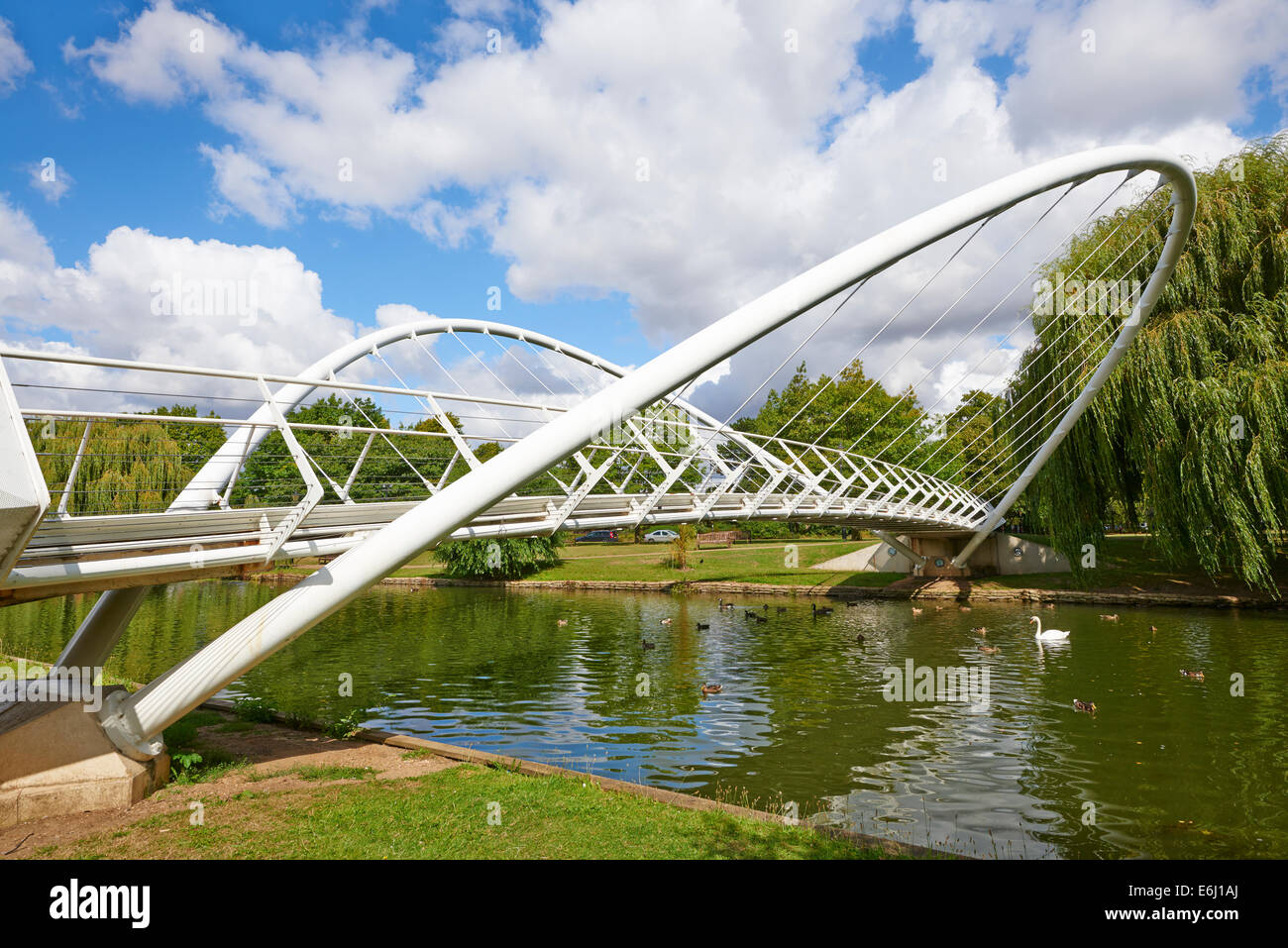 Butterfly Bridge Over The River Great Ouse The Embankment Bedford ...