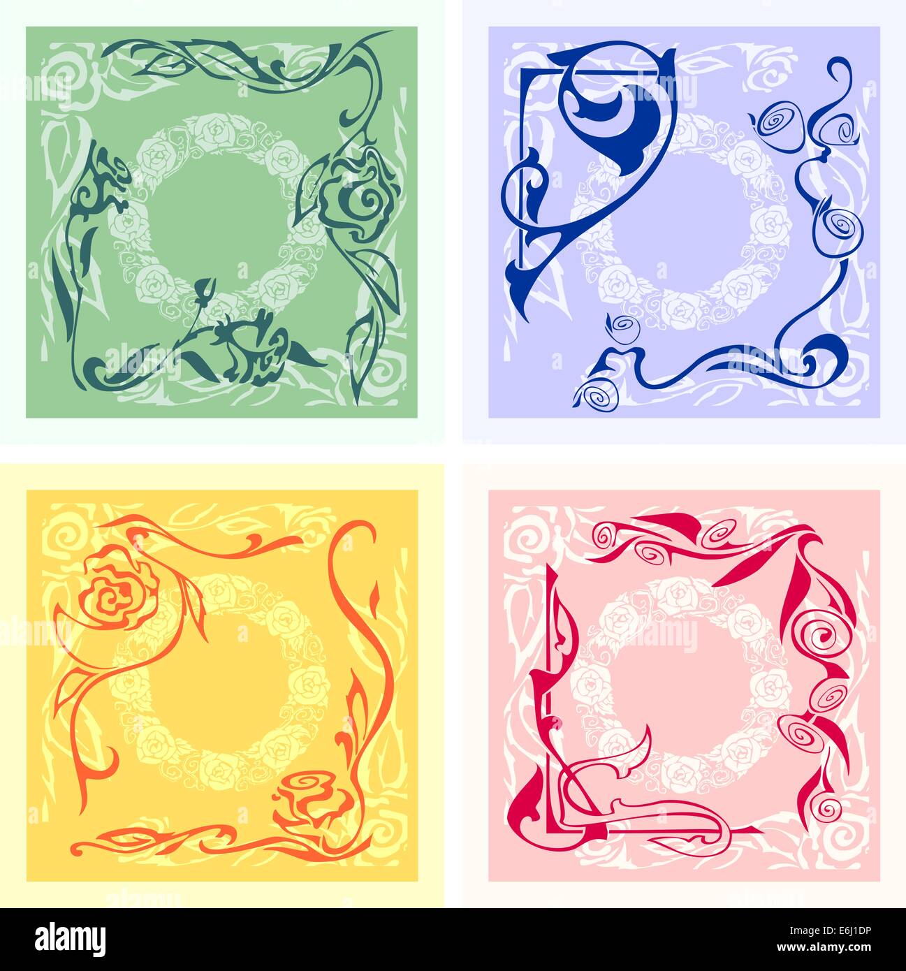 Corner Design Set - vinyl-ready design Stock Photo - Alamy