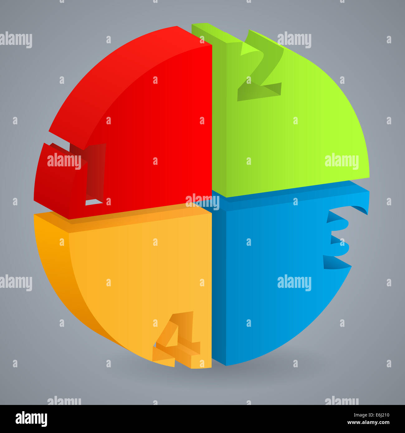 Number 3d cutouts hi-res stock photography and images - Alamy