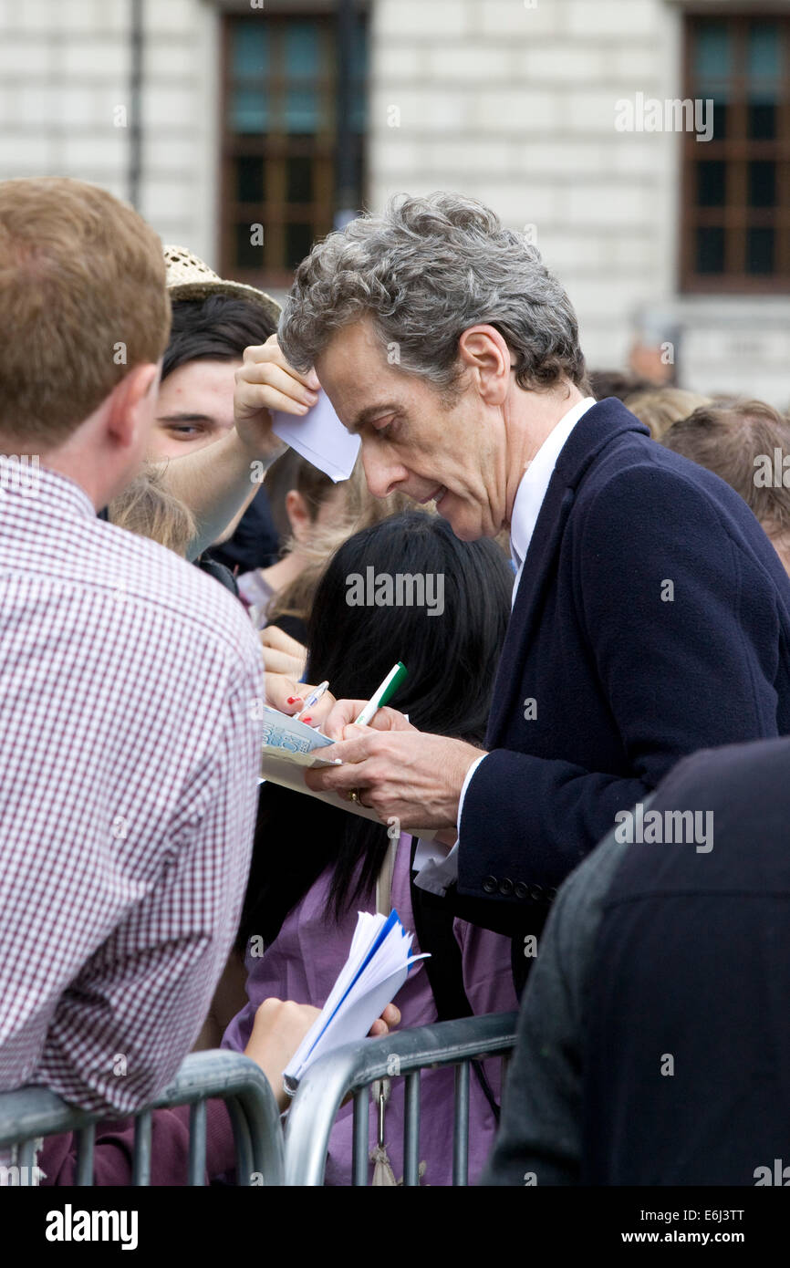 Peter Dougan Capaldi meeting his fans as the new Doctor who in London ...