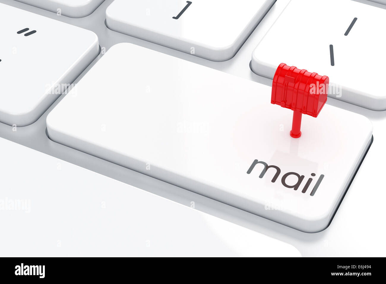 Mail box on the computer keyboard. Email concept Stock Photo - Alamy