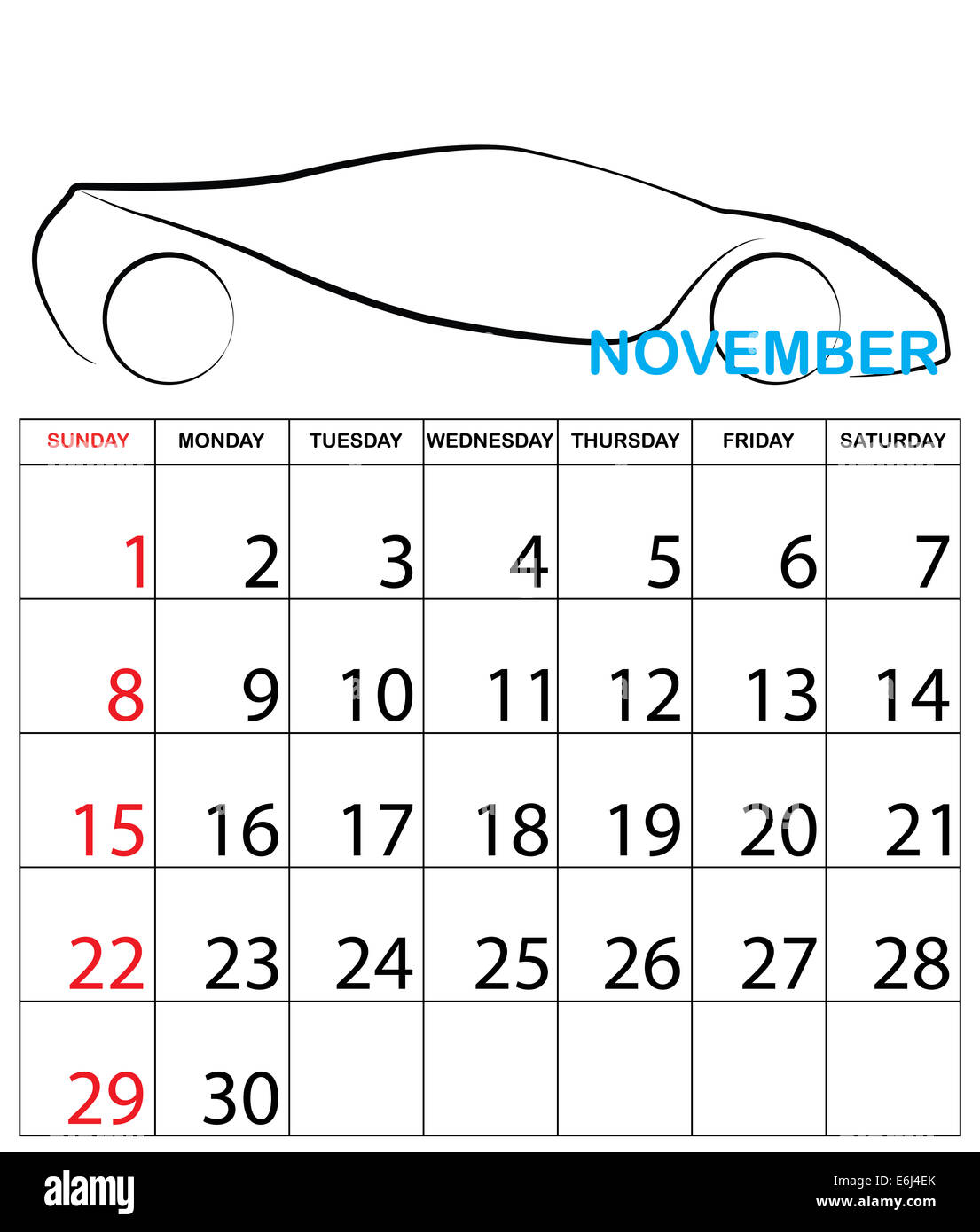 An Illustration of a Simple 2015 year calendar Stock Photo - Alamy