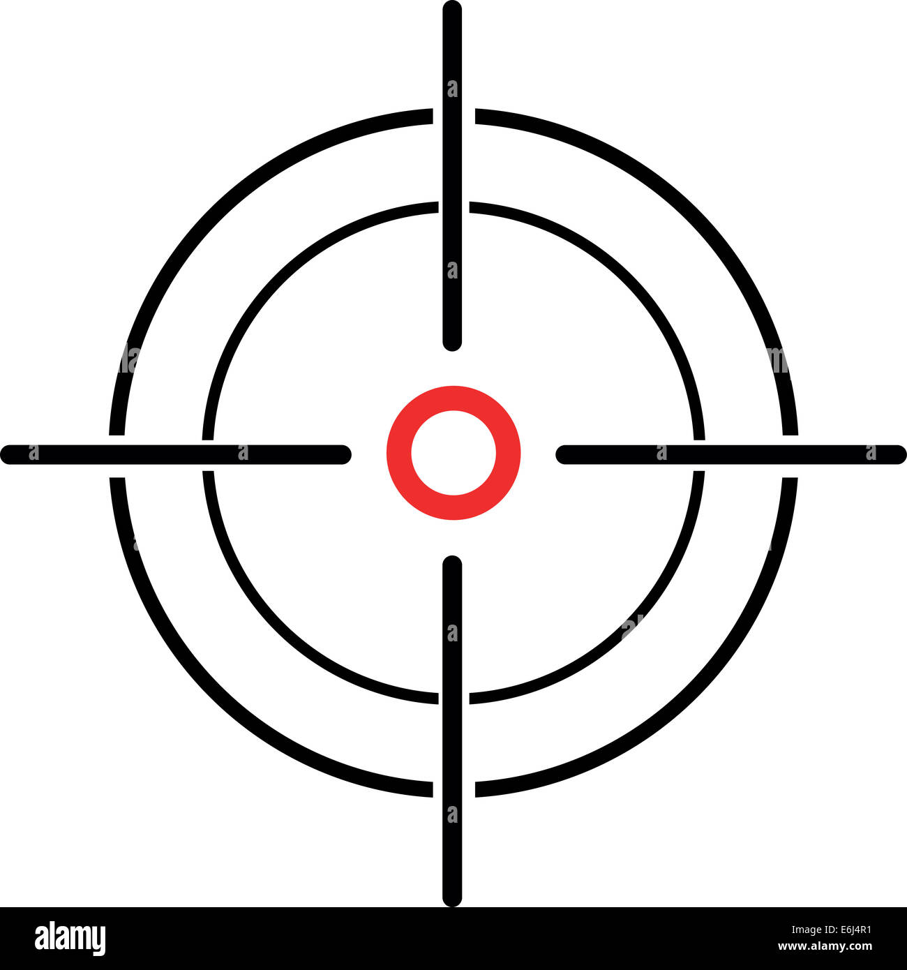 An Illustration of a crosshair reticle on a white background Stock ...