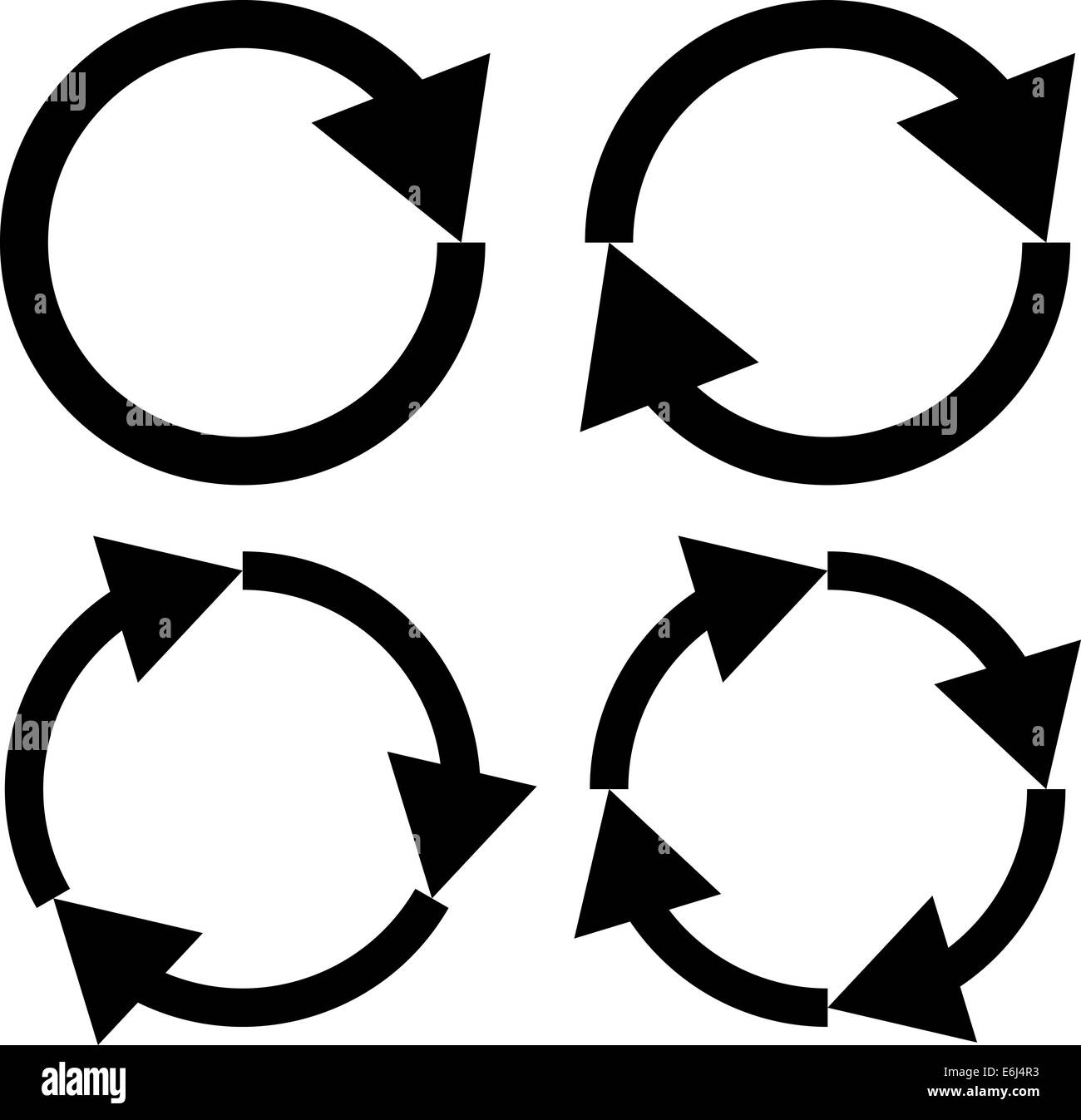 An Illustration of Four arrow icon set Stock Photo - Alamy