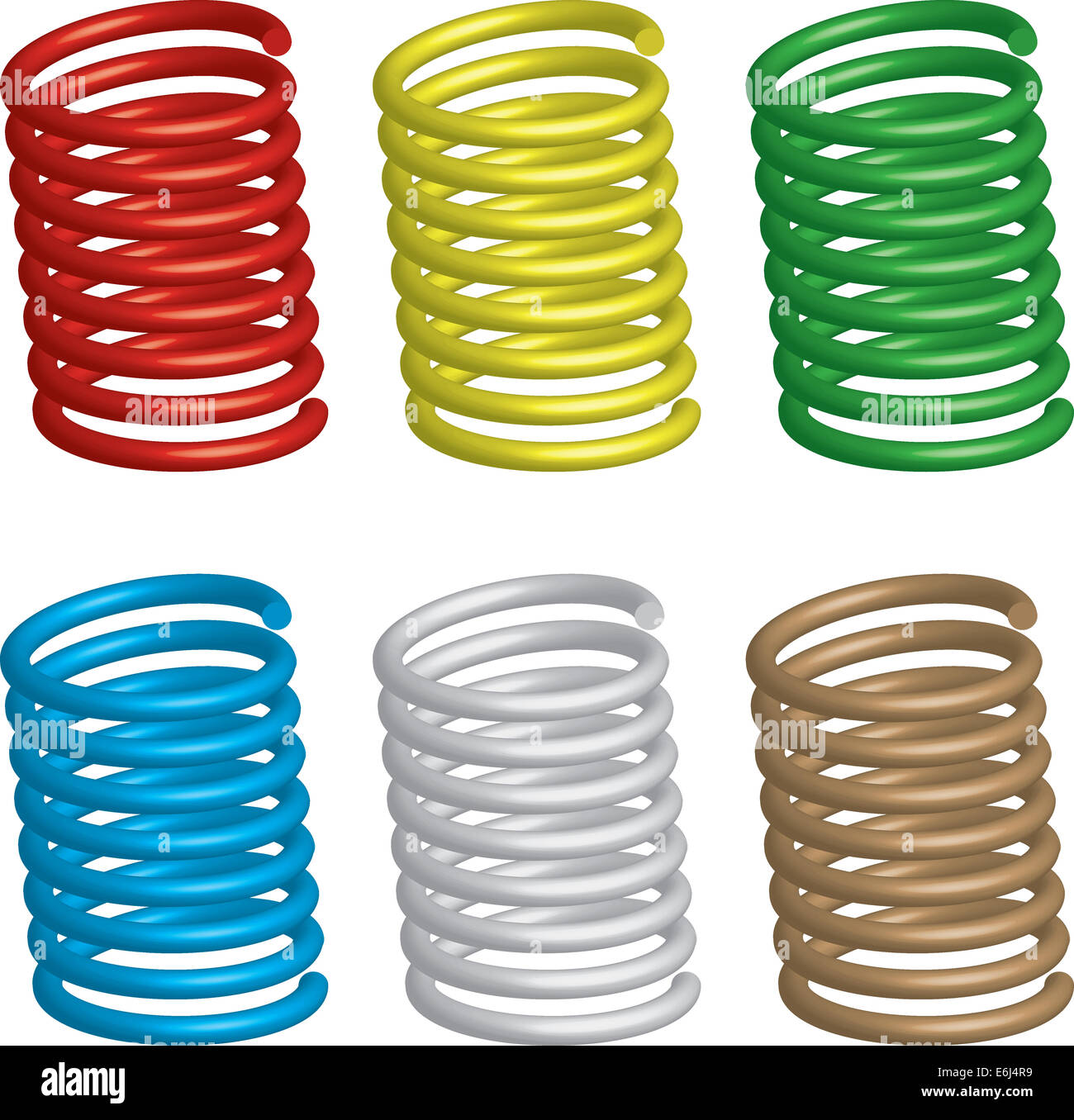 An Illustration of Steel spring. 3d illustration on white background ...