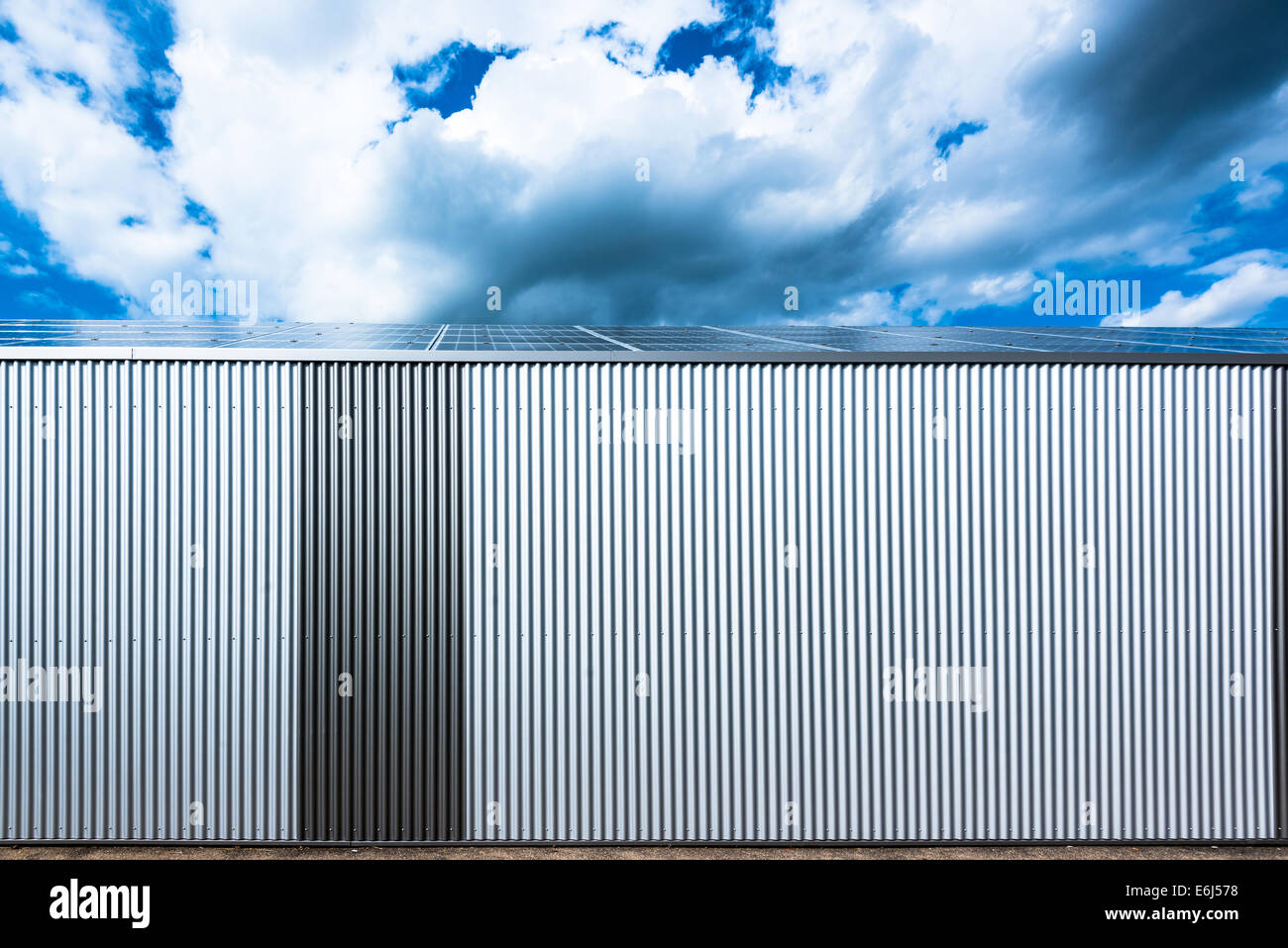 warehouse with solar panels Stock Photo - Alamy