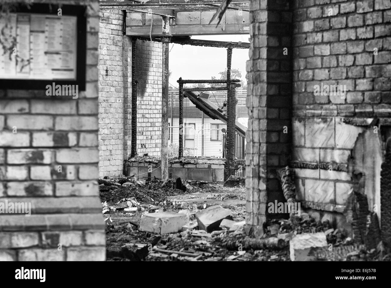 Fire at local restaurant Stock Photo - Alamy